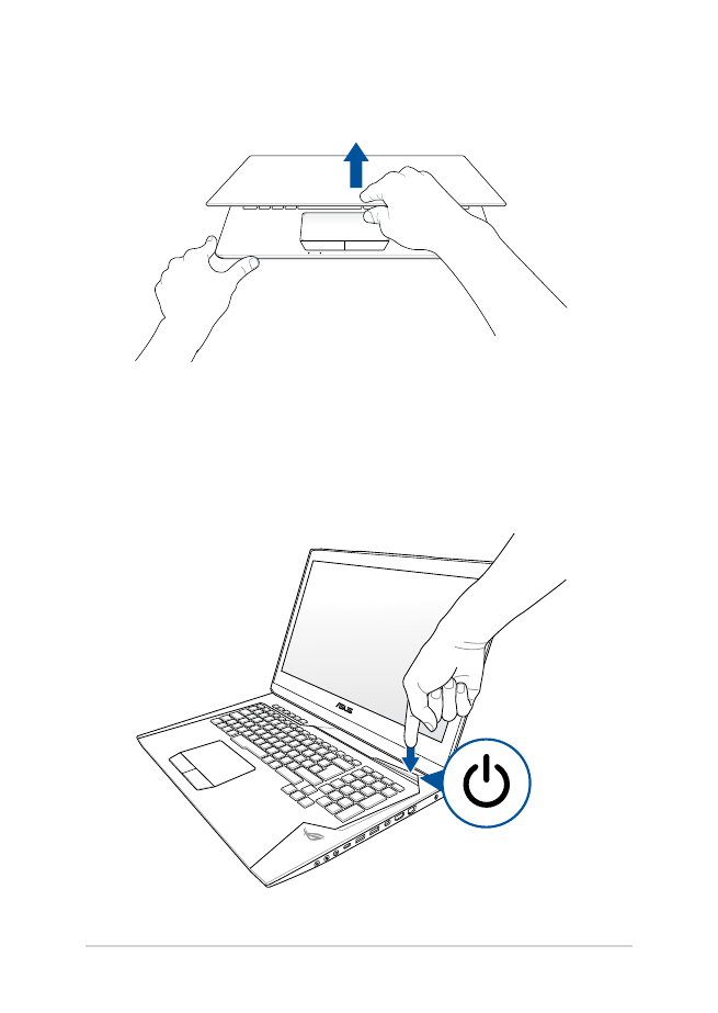 Lift to open the display panel - ASUS ROG G752VL