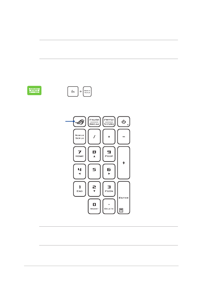 Using the numeric keypad - ASUS ROG GL553VD