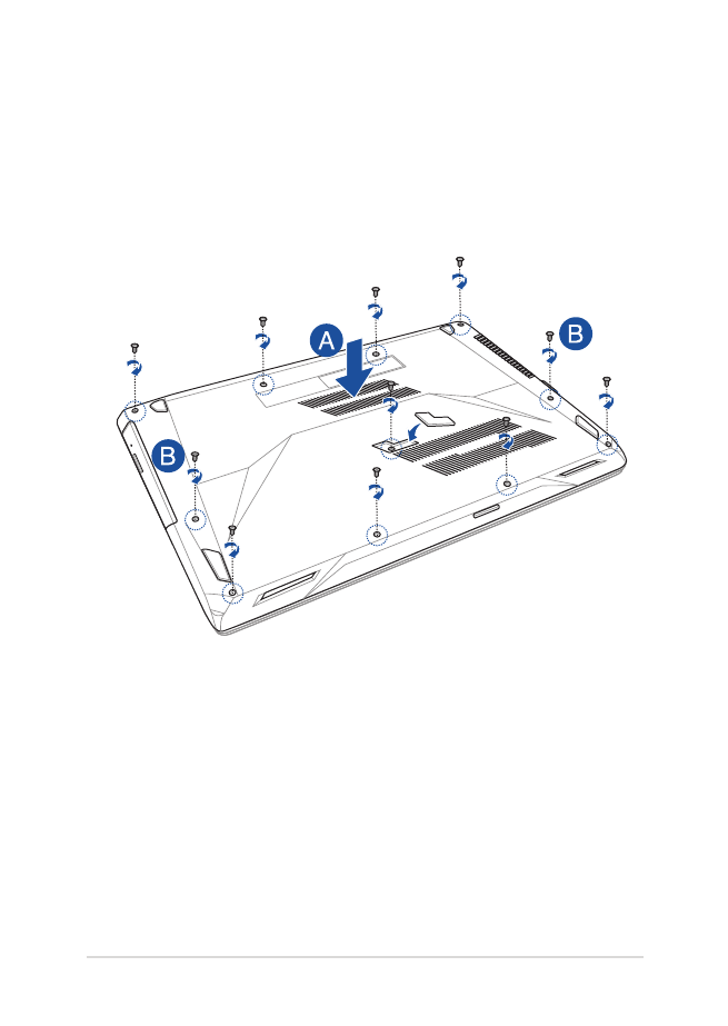 Removing the compartment cover - ASUS ROG GL553VD