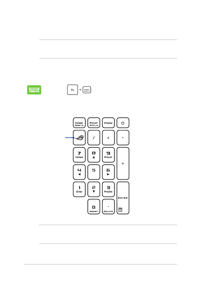 Using the numeric keypad - ASUS ROG GL702VS