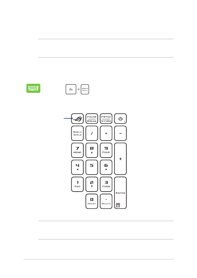 Using the numeric keypad - ASUS ROG GL753VE