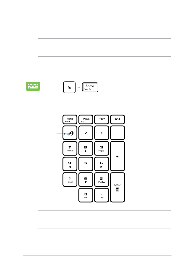 Using the numeric keypad - ASUS ROG GX700VO